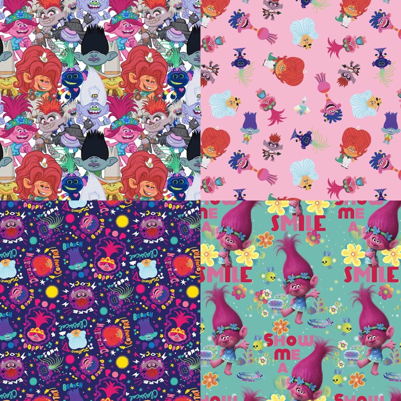 Trolls Cotton Fabric Fat Quarter - Etsy
