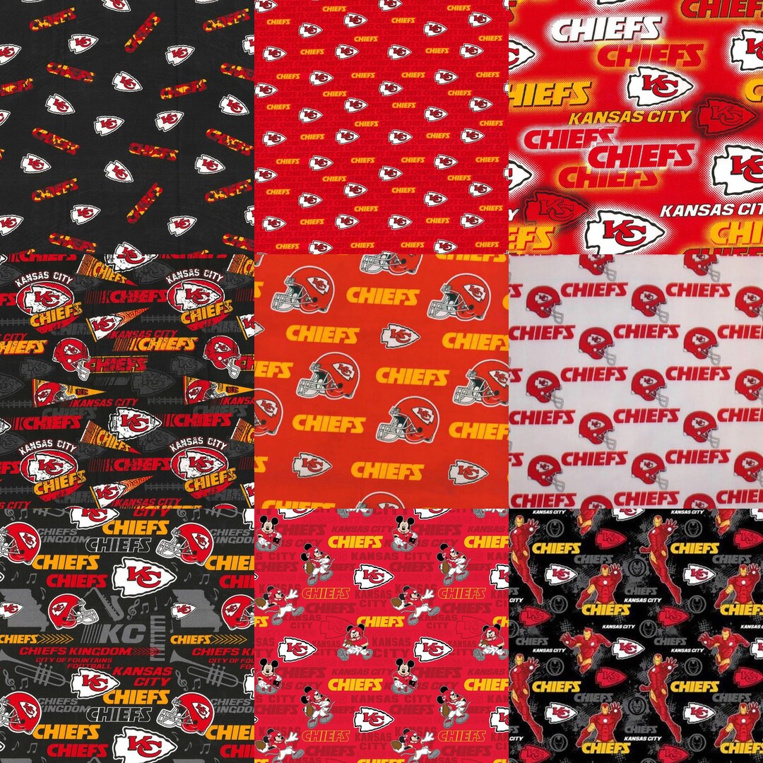 Kansas City Chiefs Cotton Fabric Fat Quarter - Etsy