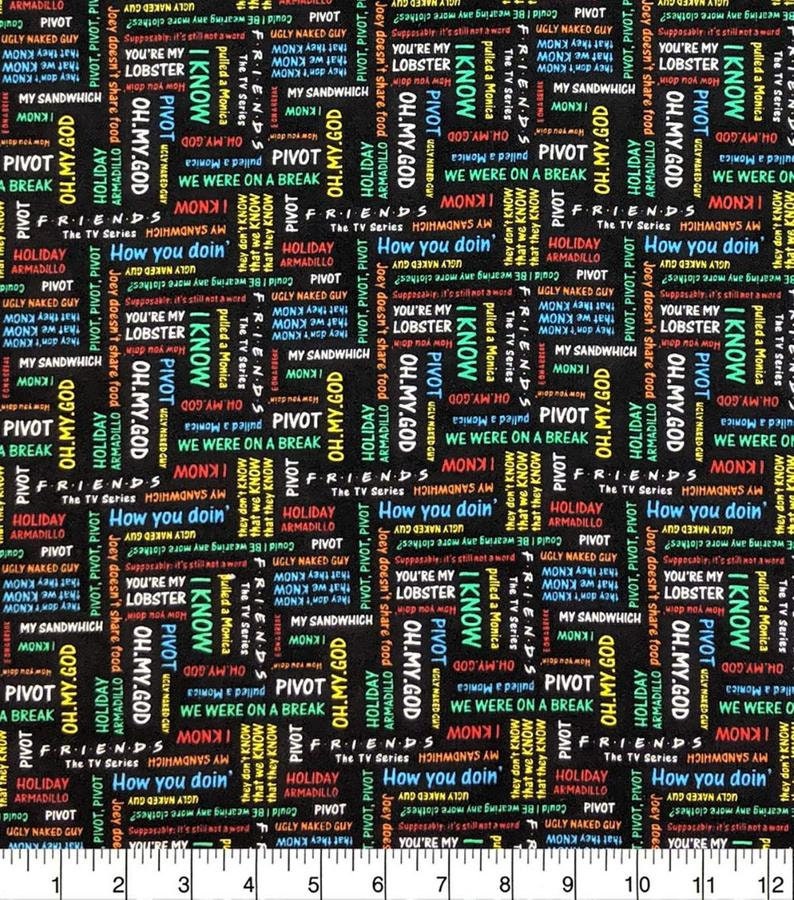Friends Fabric Fat Quarter - Etsy