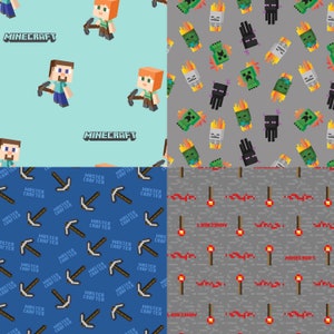 Minecraft Cotton Fabric Fat Quarter - Etsy