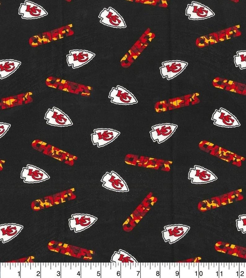 Kansas City Chiefs Cotton Fabric Fat Quarter - Etsy