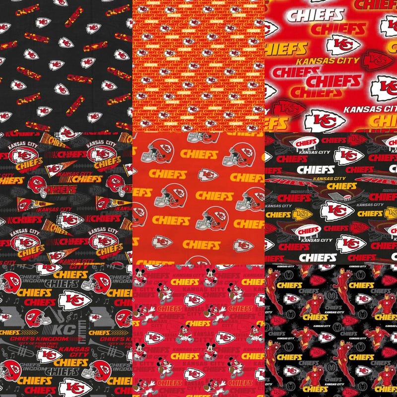 Kansas City Chiefs Fabric - Etsy