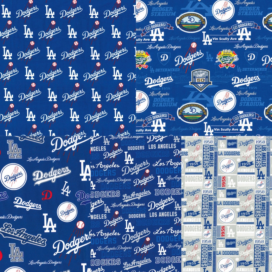 MLB Los Angeles Dodgers Cotton Fabric Fat Quarter - Etsy