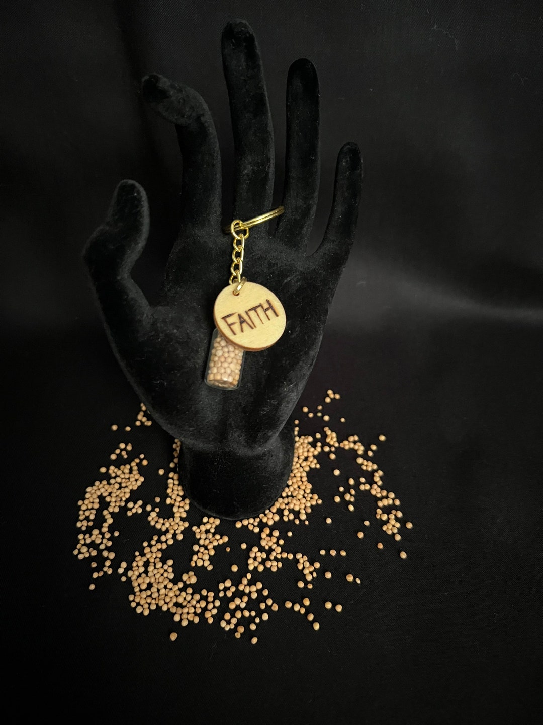 Gold Mustard Seed Keychains - Etsy