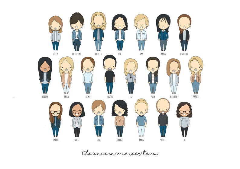 Corporate Staff Co-workers Teams Clubs & Groups Hand | Etsy