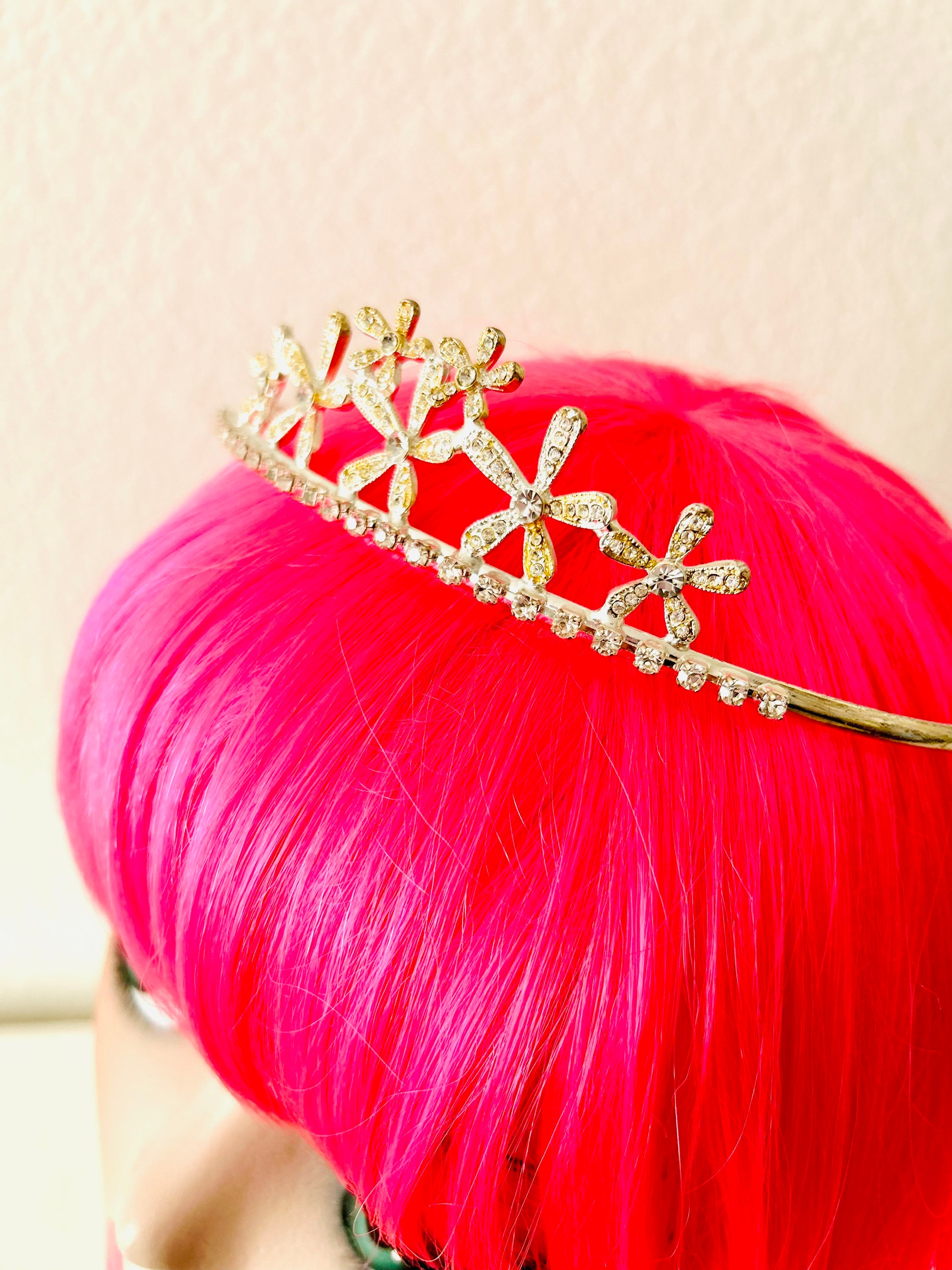 Vintage Silver Star Tiara-prom Princess-glam Girl Tiara - Etsy