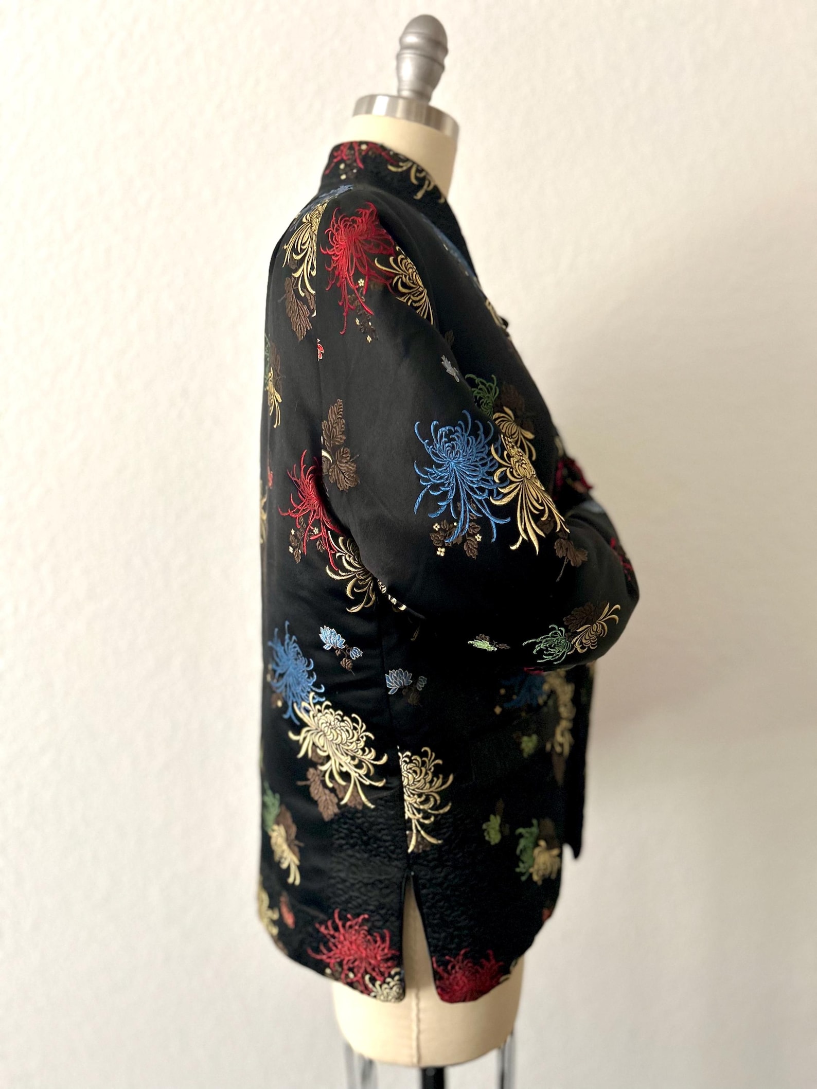 Vintage Chrysanthemum Chinese Jacket/tangzhuan Traditional Embroidered ...