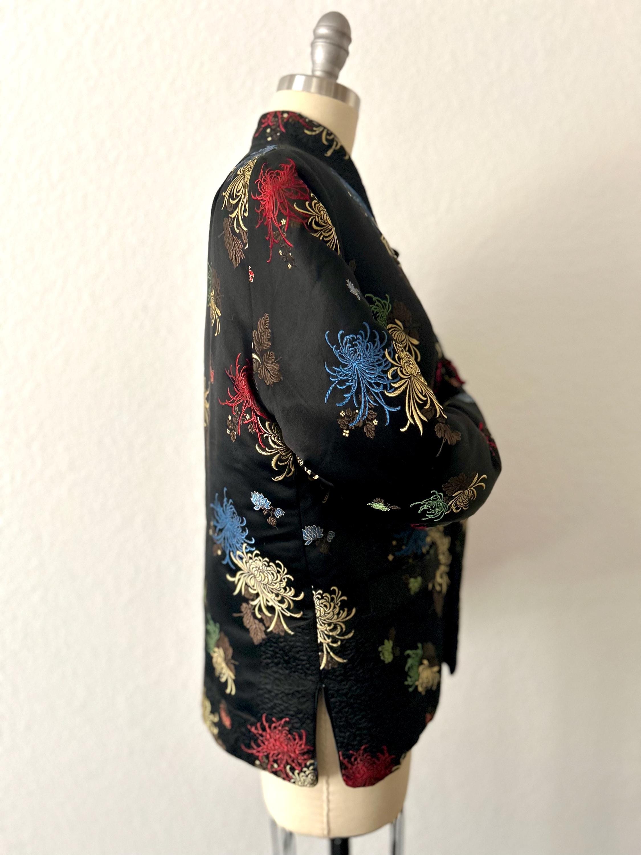 Vintage Chrysanthemum Chinese Jacket/tangzhuan Traditional Embroidered ...