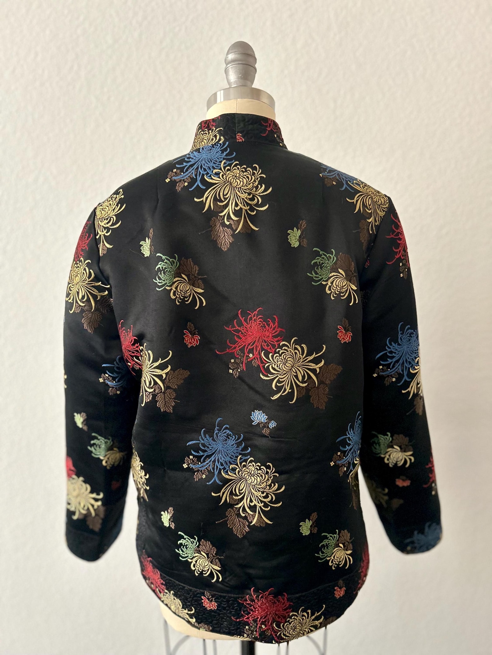 Vintage Chrysanthemum Chinese Jacket/tangzhuan Traditional Embroidered ...
