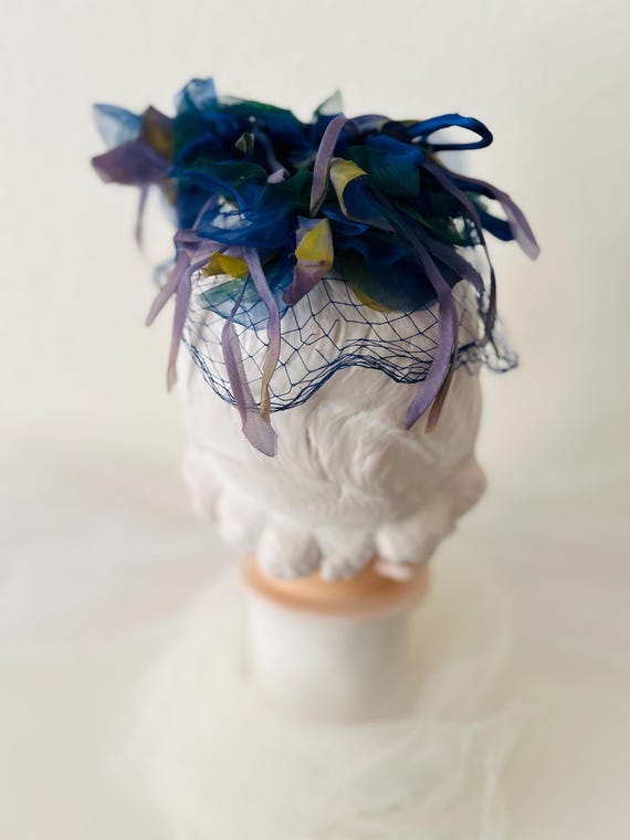 1950s Vintage Blue Whimsy Hat - Gem