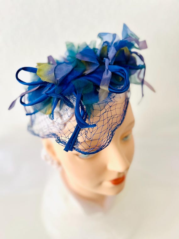 1950s Vintage Blue Whimsy Hat - Gem