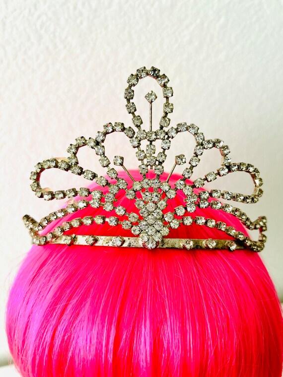Vintage Gorgeous Rhinestone Tiara-Prom Princess-Break… - Gem