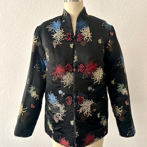 Vintage Chrysanthemum Chinese Jacket/tangzhuan Traditional Embroidered ...