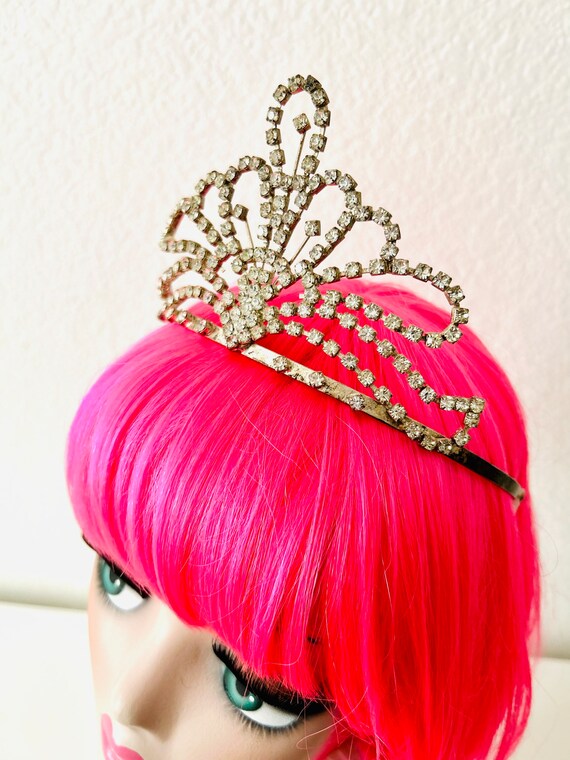 Vintage Gorgeous Rhinestone Tiara-Prom Princess-Break… - Gem
