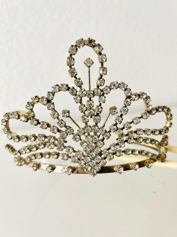 Vintage Gorgeous Rhinestone Tiara-Prom Princess-Break… - Gem