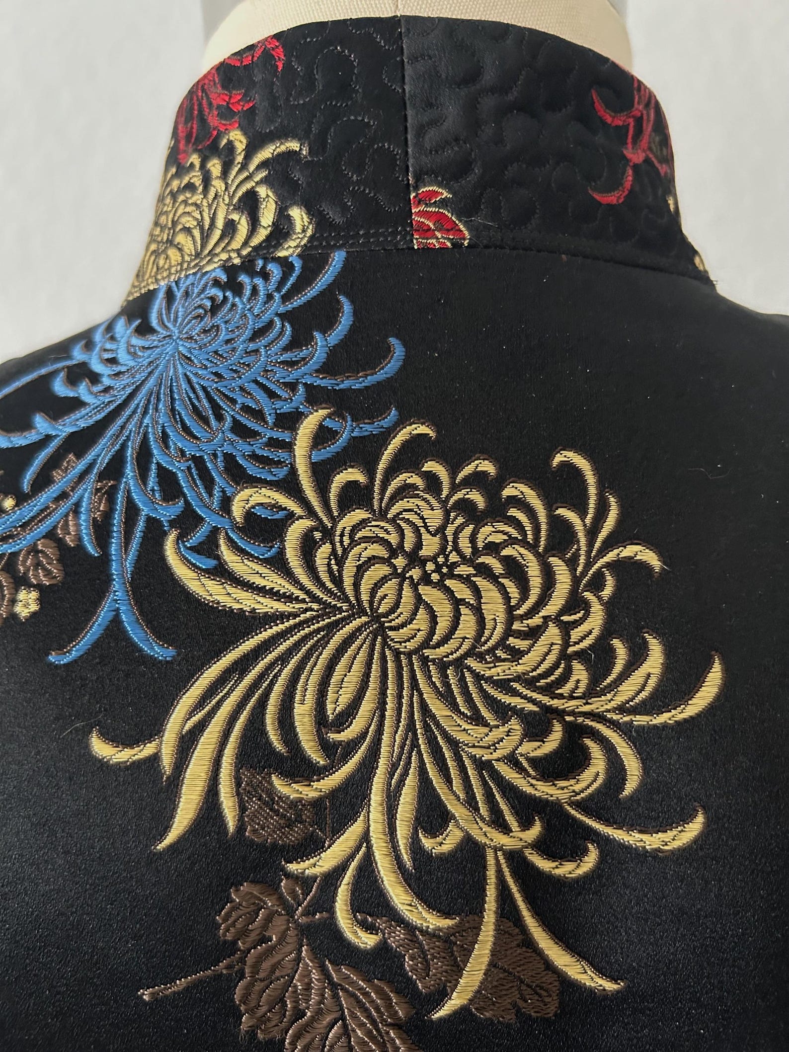 Vintage Chrysanthemum Chinese Jacket/tangzhuan Traditional Embroidered ...