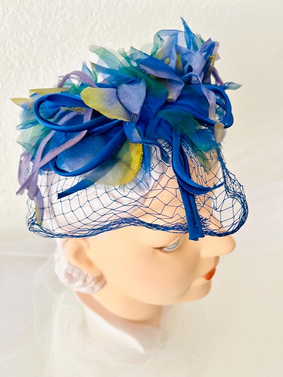 1950s Vintage Blue Whimsy Hat - Gem