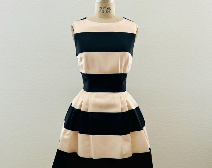 Cece by Cynthia Steffe Black & White Striped Dress/simple Chic Dress ...