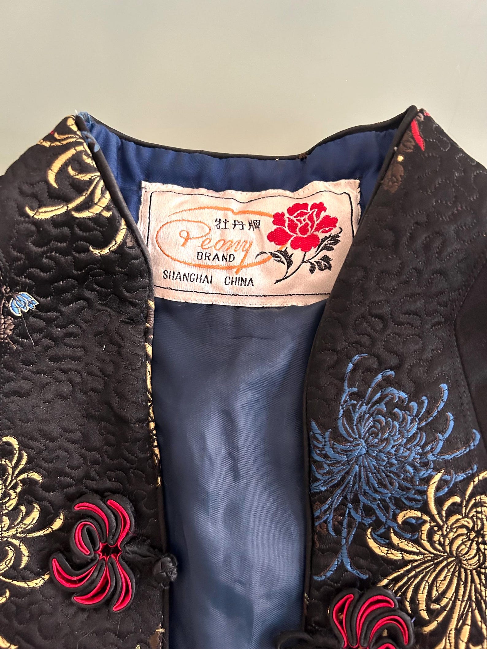 Vintage Chrysanthemum Chinese Jacket/tangzhuan Traditional Embroidered ...