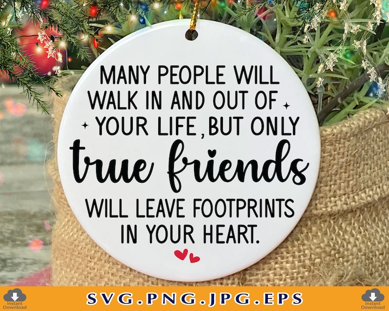 Friends Christmas Ornament SVG Friendship Christmas Gift SVG - Etsy