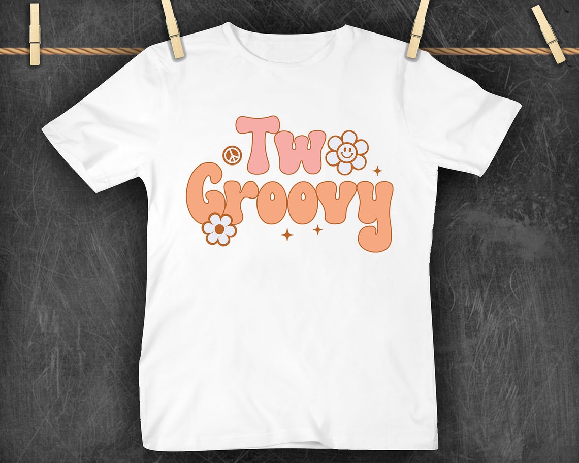 Two Groovy SVG 2nd Birthday Girl SVG 2 Birthday Shirt SVG - Etsy