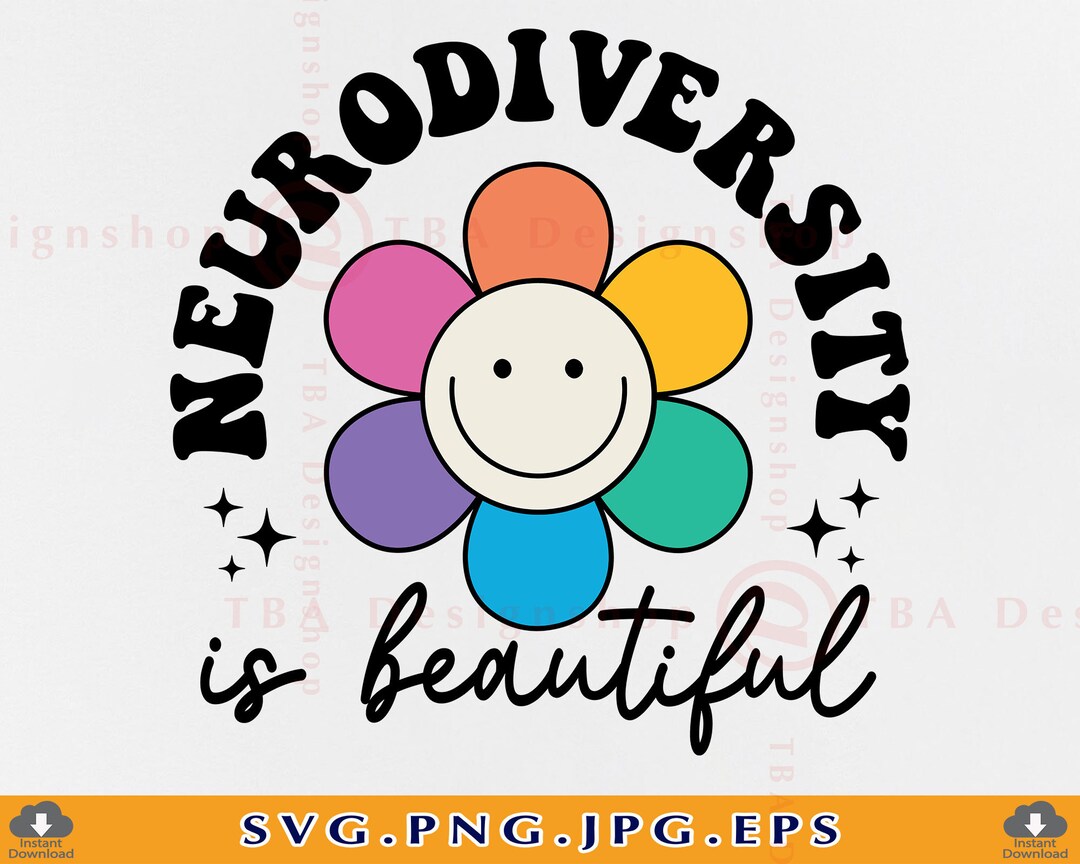 Neurodiversity is Beautiful SVG, Autism Awareness SVG, Retro Neurodiversity Shirt, Autism Gifts ...