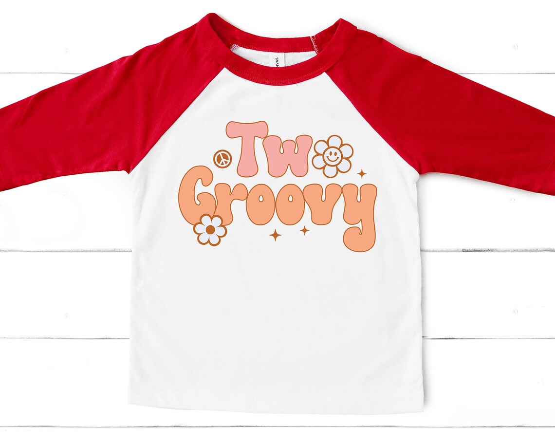 Two Groovy SVG 2nd Birthday Girl SVG 2 Birthday Shirt SVG - Etsy