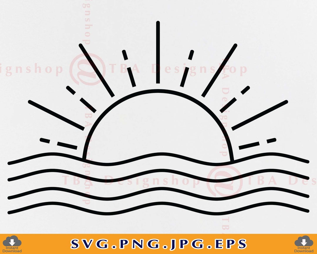 Boho Sun SVG, Sunburst Clipart, Sunshine Waves (svg, Png, Jpg, Eps) - Etsy