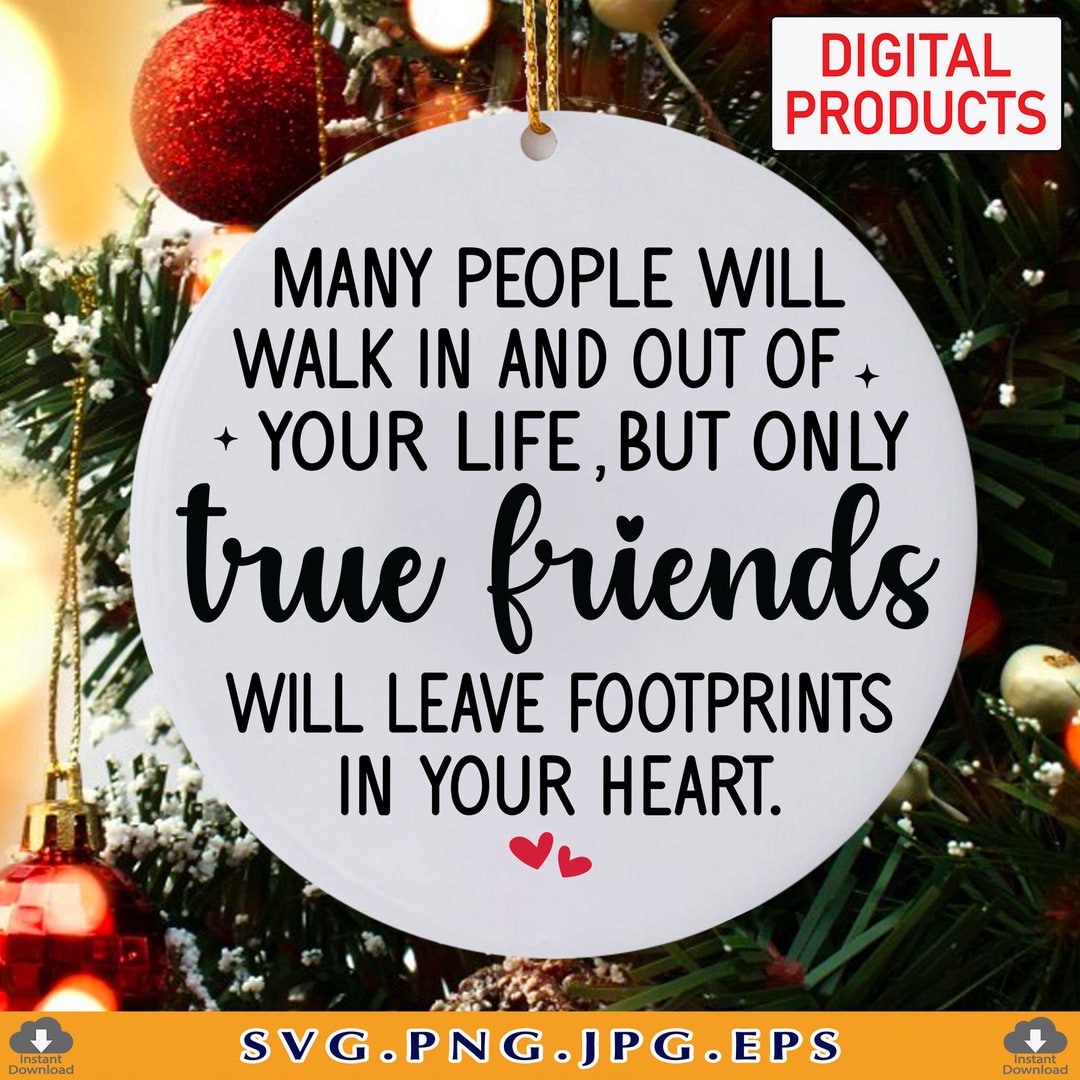 Friends Christmas Ornament SVG, Friendship Christmas Gift SVG, Best ...