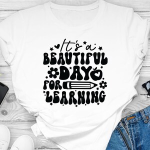 Its A Beautiful Day for Learning Svg, Teacher Gifts SVG, Retro Teacher ...