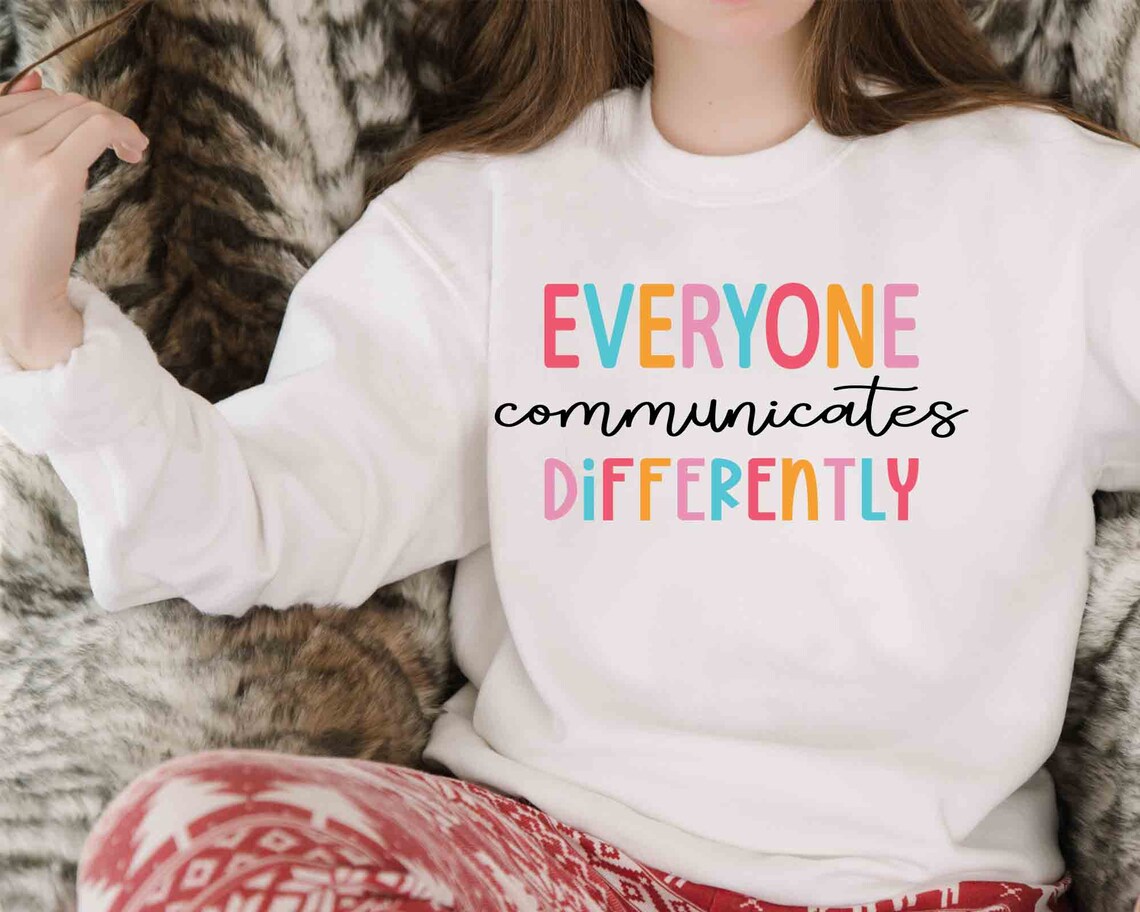 Everyone Communicate Differently Svg Autism Awareness SVG - Etsy