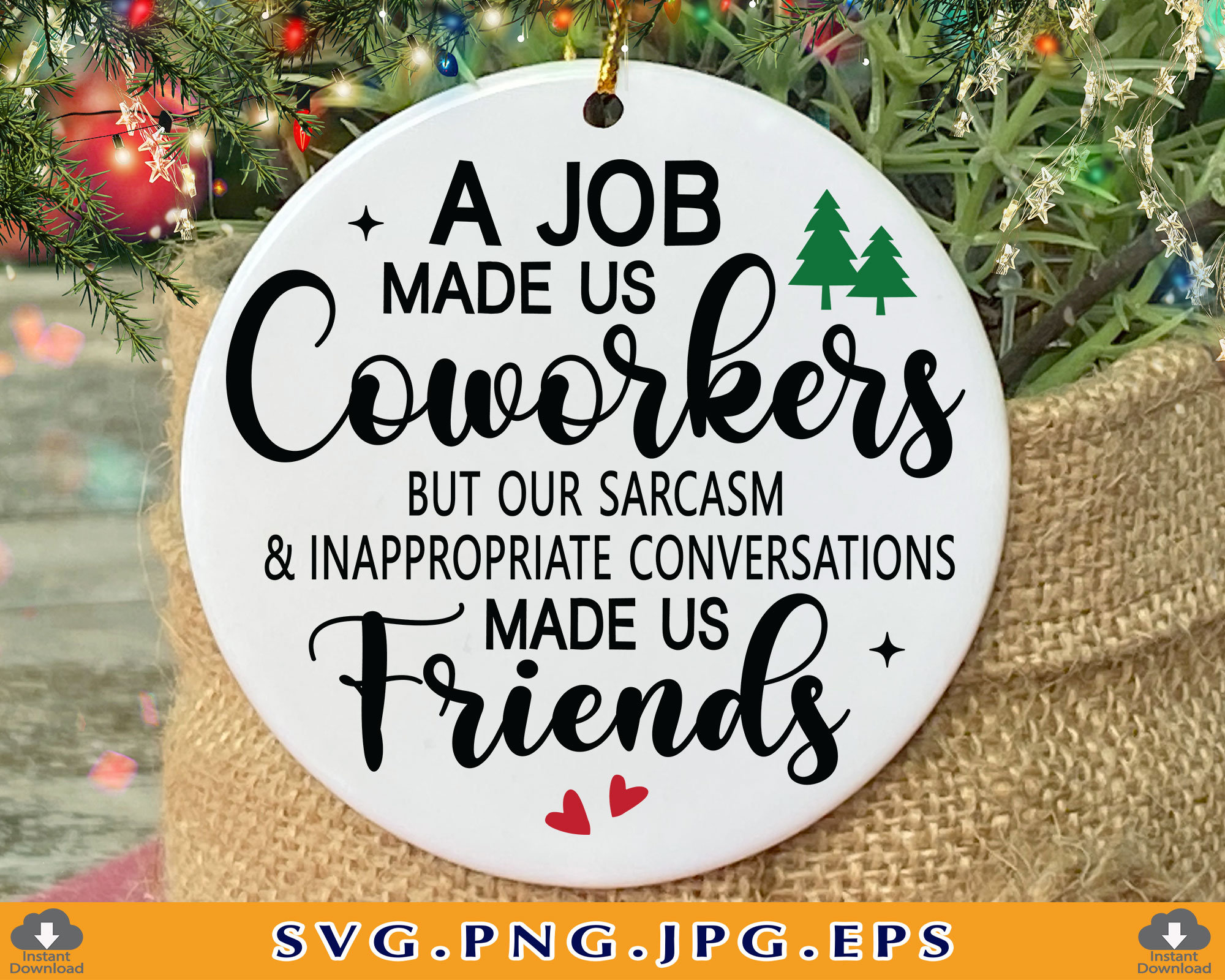 Coworker Christmas Gift SVG A Job Made Us Coworkers SVG - Etsy