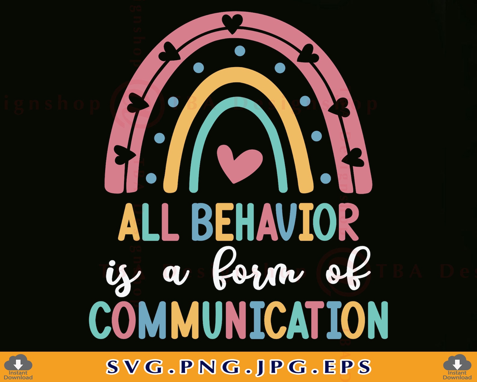 All Behavior is A Form of Communication SVG, Behavior Therapist, BCBA ...