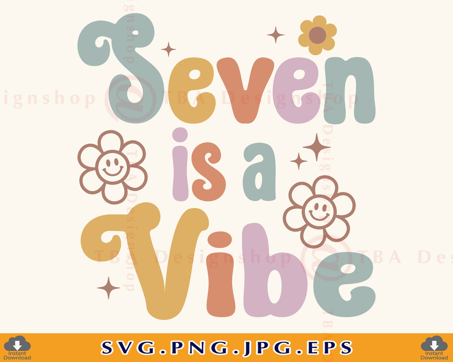 7 Birthday SVG Seven is A Vibe 7th Birthday Shirt SVG 7 - Etsy