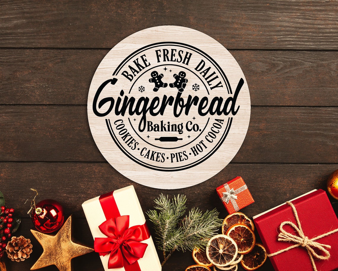 Gingerbread SVG Gingerbread Baking Co SVG Christmas Bakery - Etsy