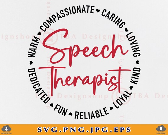 Logopeda SVG Logopedia svg ST svg Terapeuta regalo SVG - Etsy España