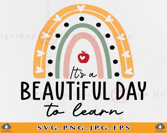 Its A Beautiful Day to Learn Svg Teacher Gift SVG Funny - Etsy