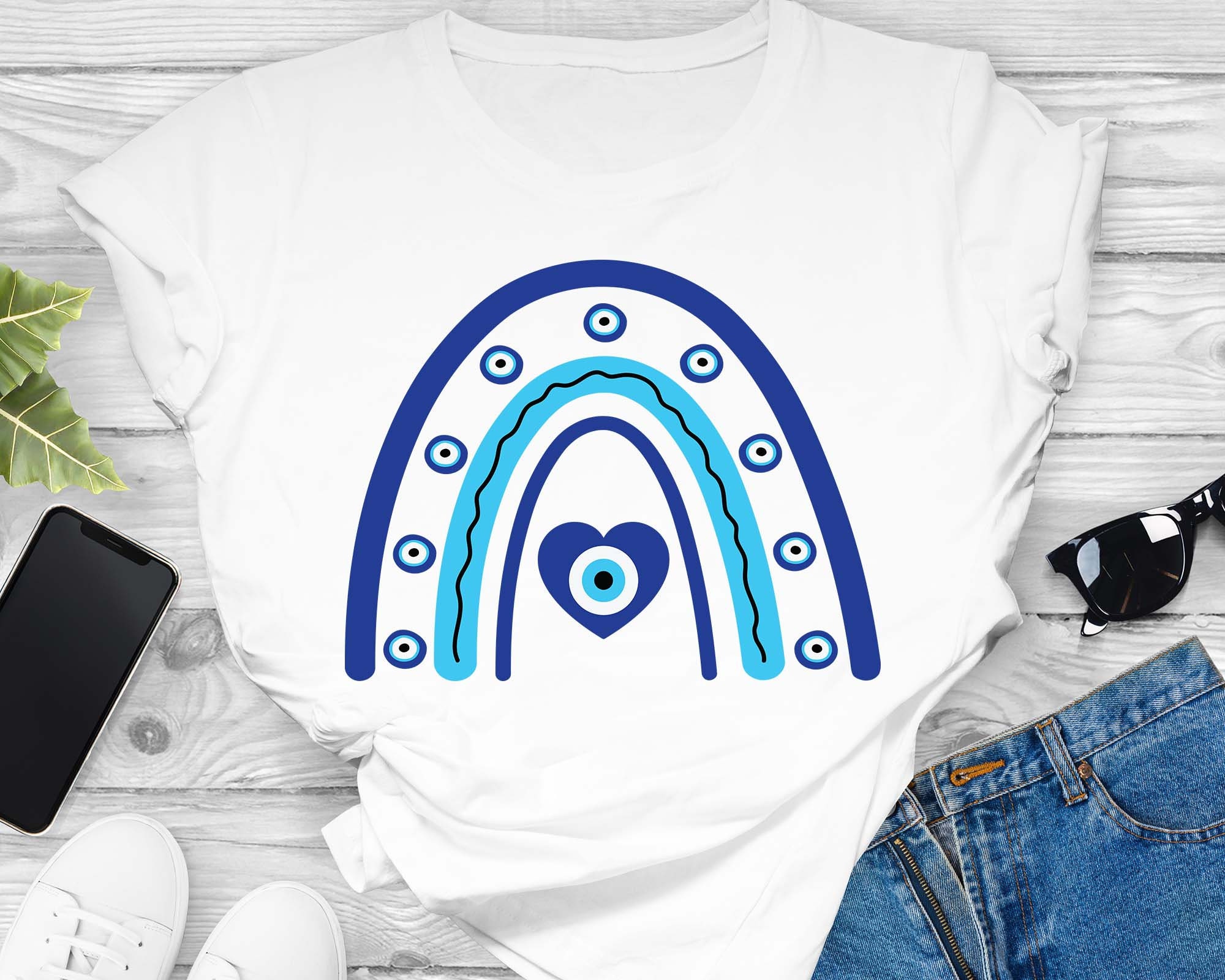 Evil Eye Rainbow Svg Rainbow SVG Evil Eye SVG Blue Evil Eye - Etsy