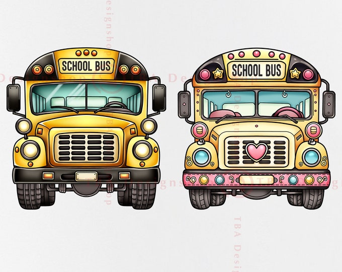 Clipart Cartoon of a Cute Yellow School Bus, Ai Eps Png Jpg and Pdf ...