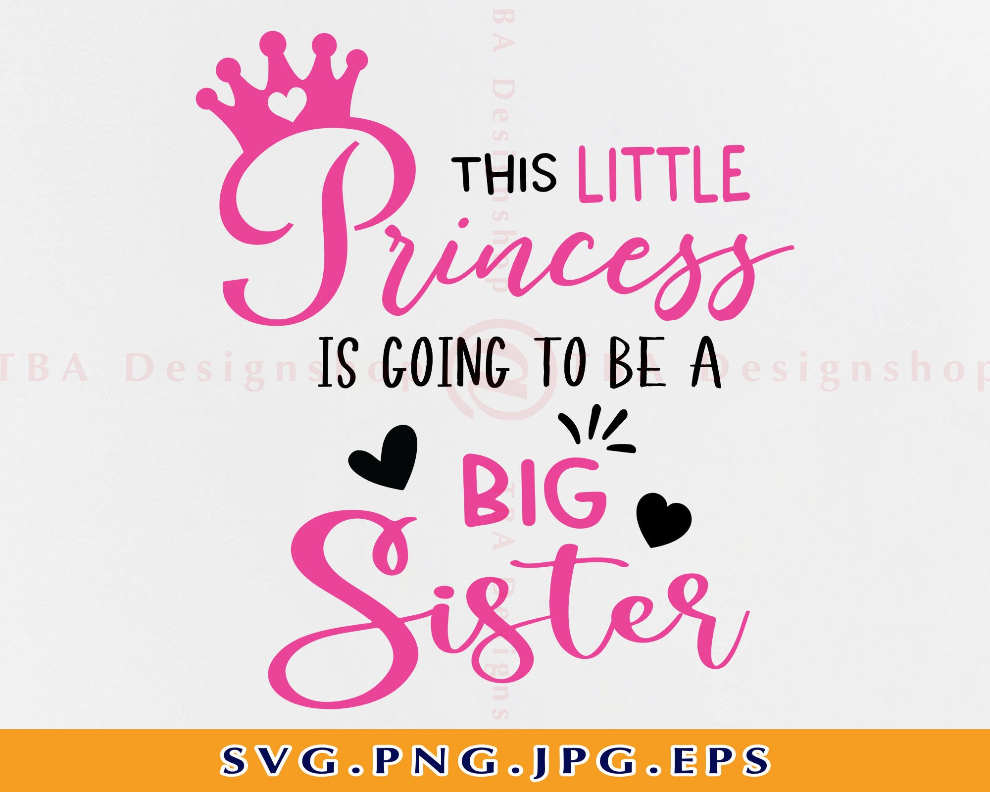 Esta princesita va a ser una hermana mayor SVG hermana SVG | Etsy