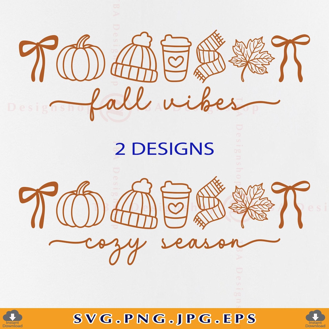 Fall Vibes SVG, Cozy Season PNG, Autumn Cut Files (digital Download) - Etsy