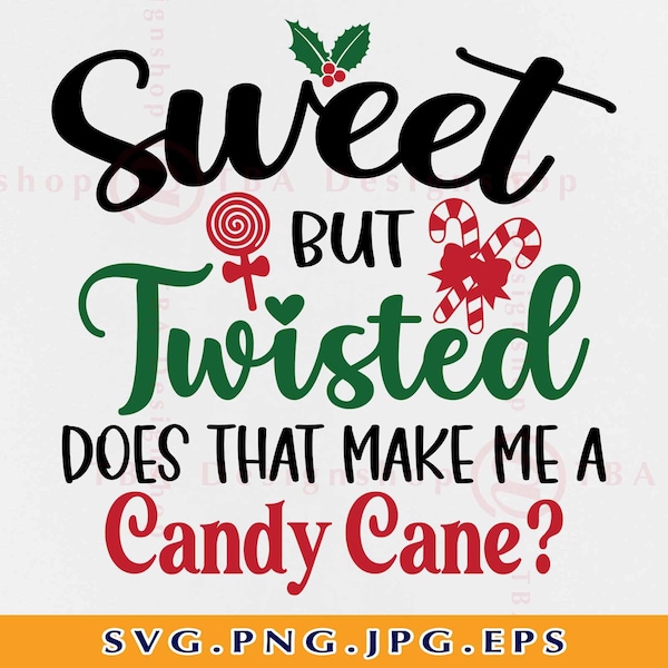 Candy Cane Svg - Etsy
