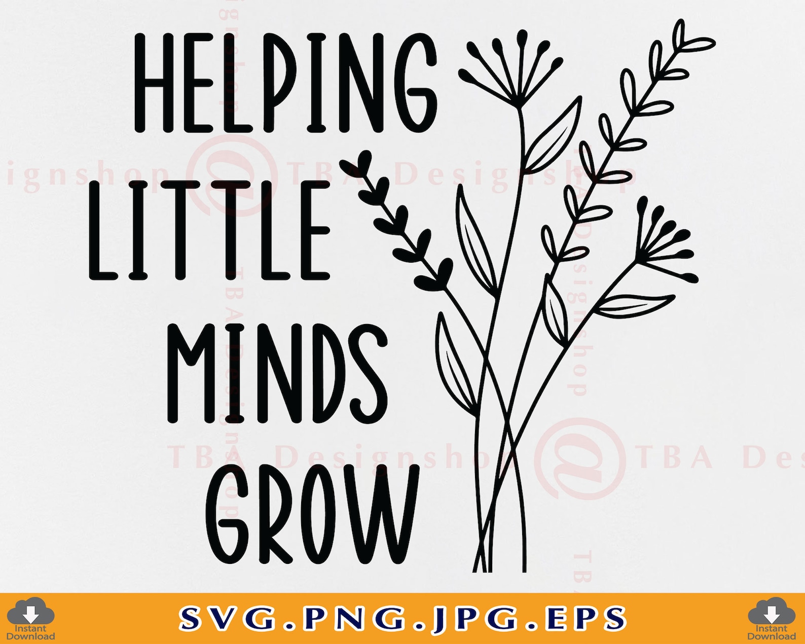 Helping Little Minds Grow Svg Teacher Gift SVG Wildflowers - Etsy