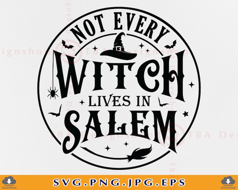 Not Every Witch Lives in Salem SVG Halloween Witch SVG - Etsy