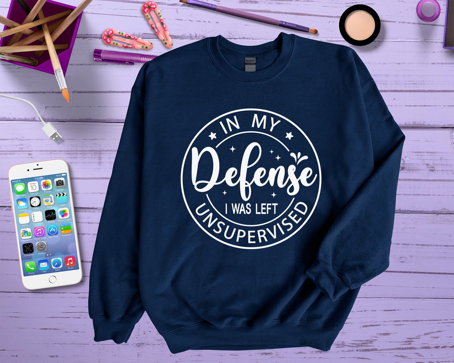 In My Defense I Was Left Unsupervised SVG Sarcastic SVG - Etsy