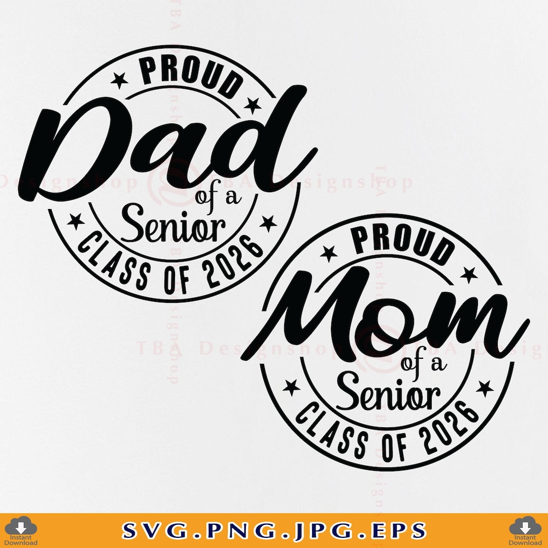 Proud Mom of a 2026 Graduate SVG, Proud Dad of a Graduate Svg, Graduate ...