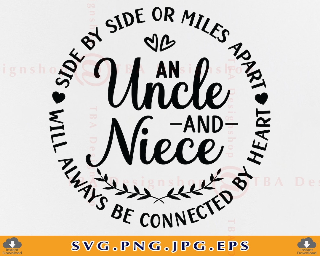 Uncle and Niece SVG, Sentimental Gift (cut Files) - Etsy Canada