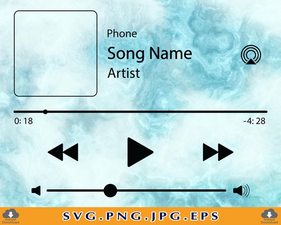 Audio Control Buttons Svg Music Player Buttons Svg Spotify | Etsy