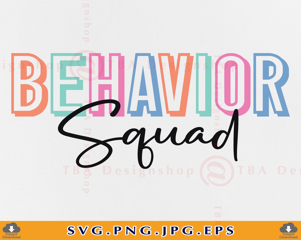 Behavior Squad SVG Behavior Therapist Shirt SVG Autism Shirt - Etsy