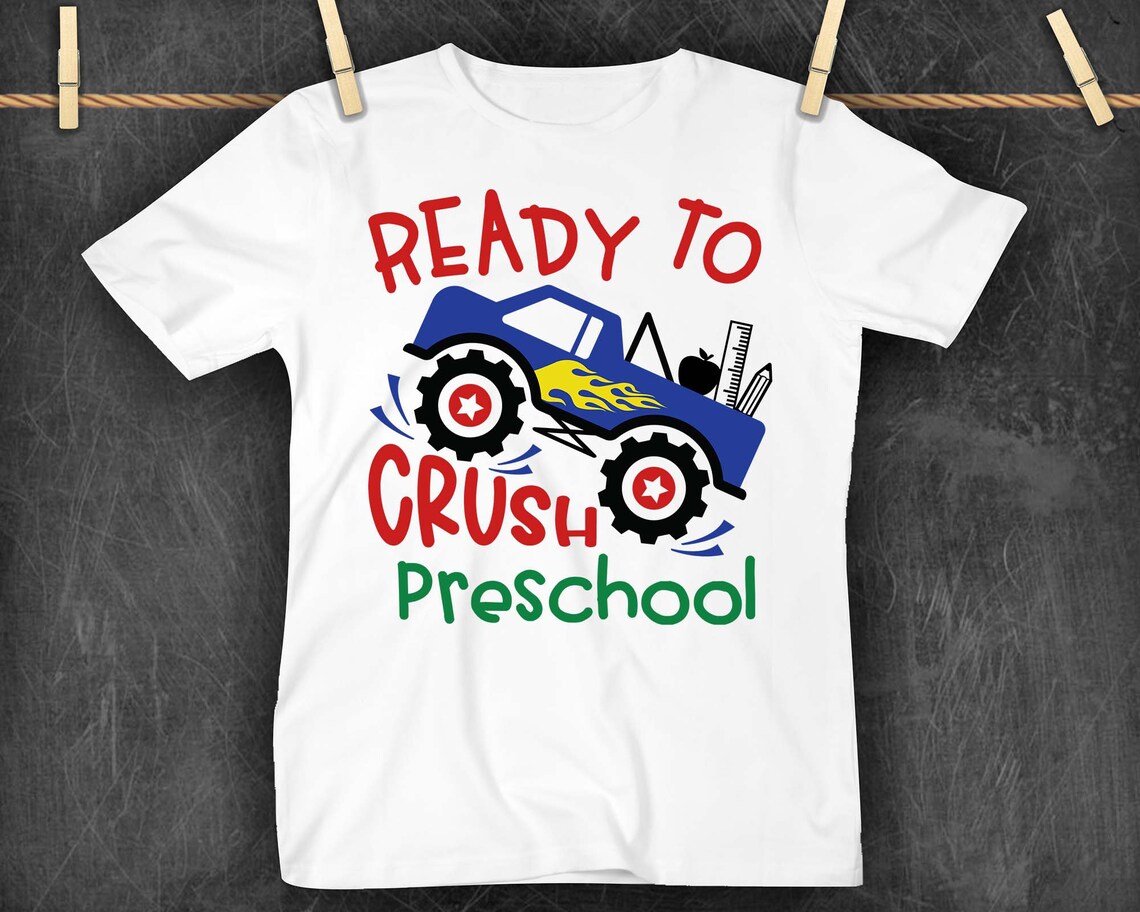 Ready to Crush Preschool Svg Back to School SVG Monster | Etsy